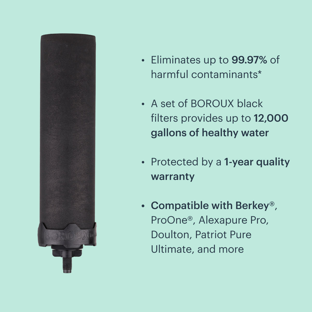 BOROUX foundation.™ Black Filters