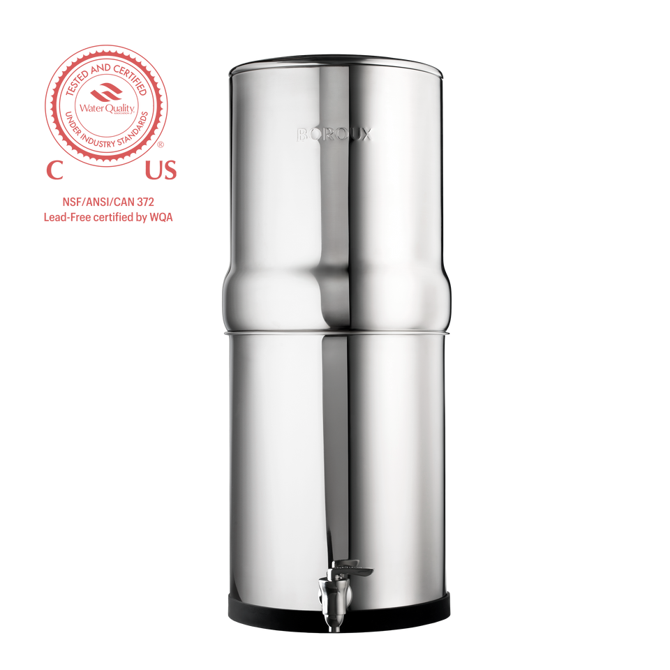BOROUX legacy™ Stainless Steel, Gravity Water Filter System