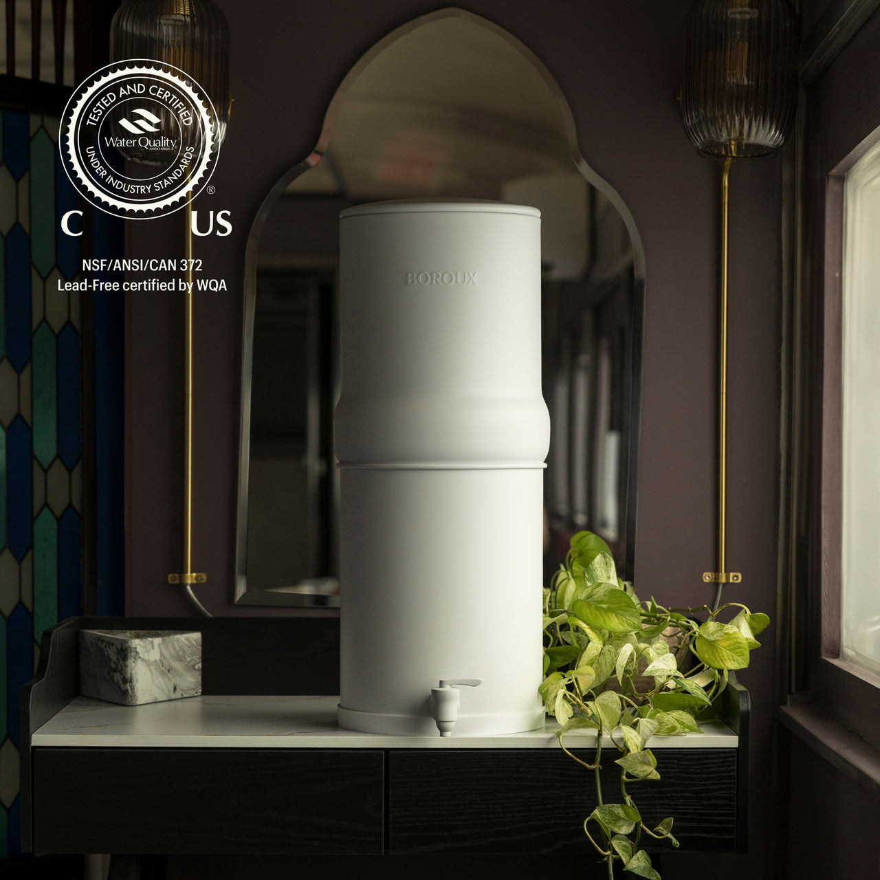 BOROUX legacy™ Stainless Steel, Gravity Water Filter System